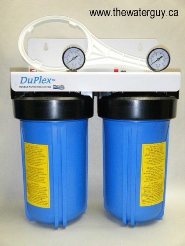 Waterite Twin 10" Big Blue Water Filter Housing Kit