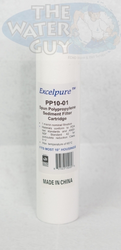 Waterite's Excelpure 9 7/8" x 2.5" Spun Polypropylene Filter- 1 Micron